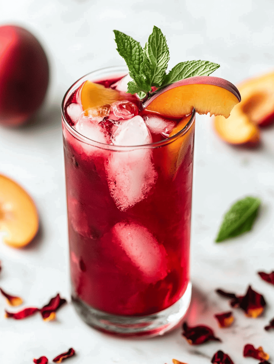 Peach Hibiscus Sunset Tea: A Sunset in a Glass - Simple and Delicious ...