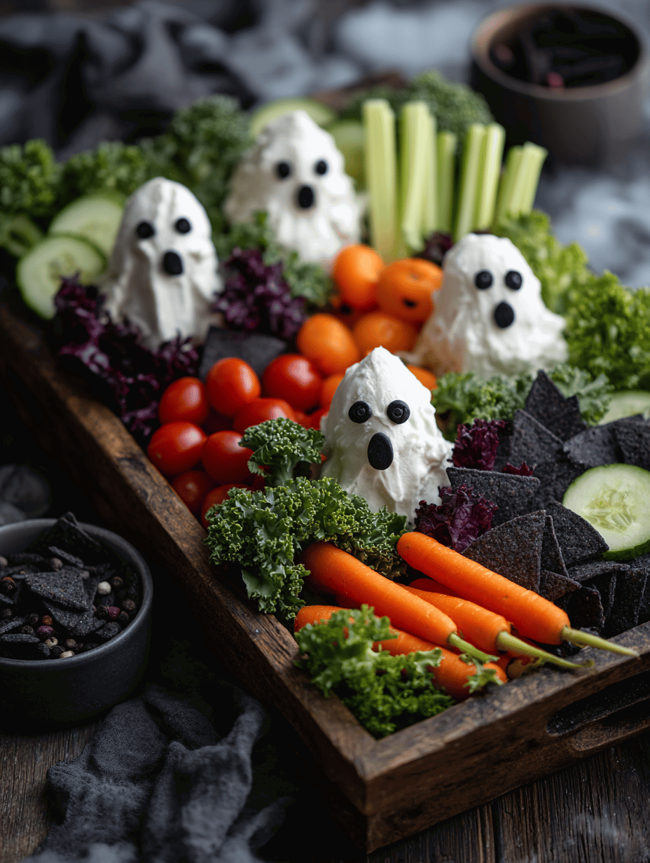 How to Make a Spooky Halloween Ghost Veggie Platter That Won’t Fall ...