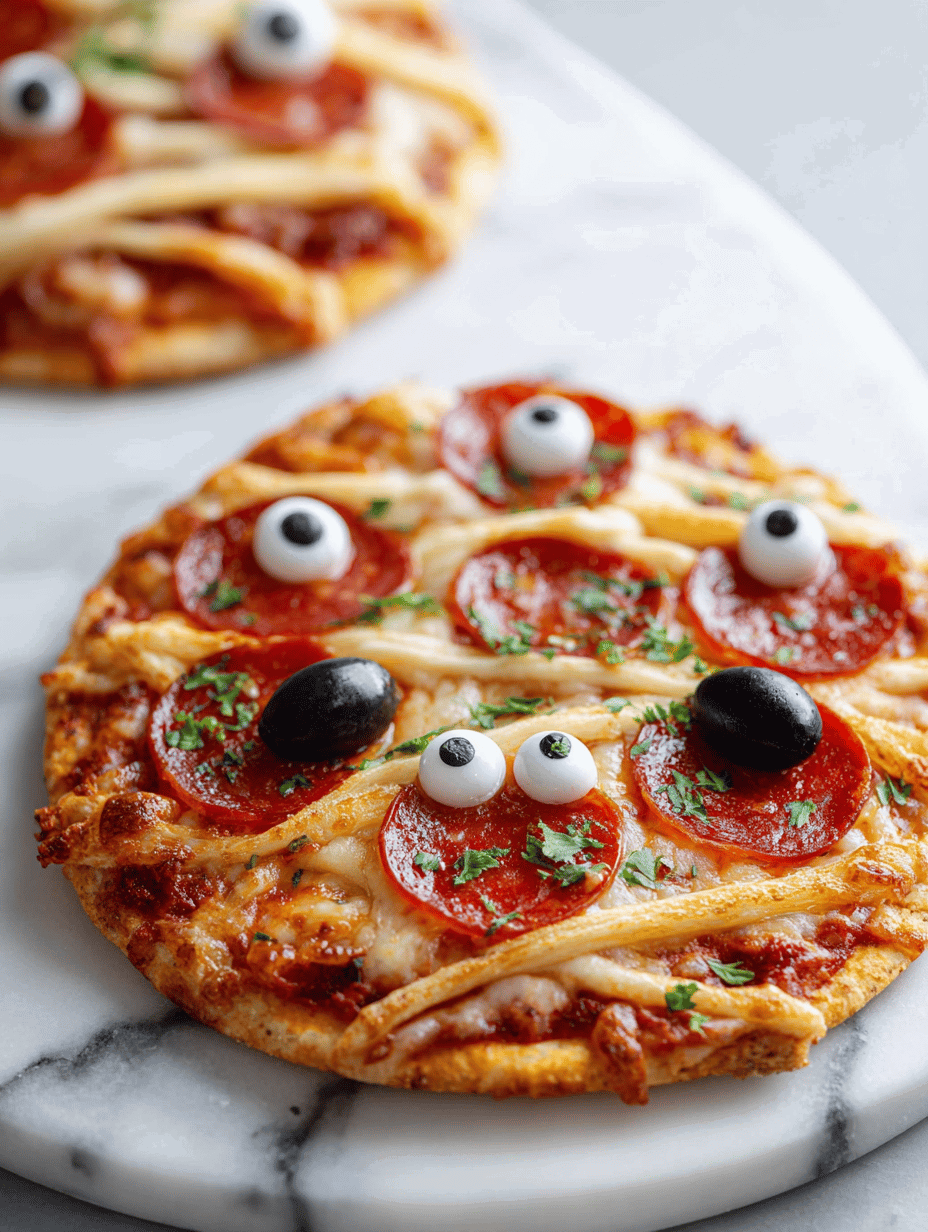 Spooky, Chewy, and Playfully Creepy: The Halloween Mummy Pizza - Simple ...