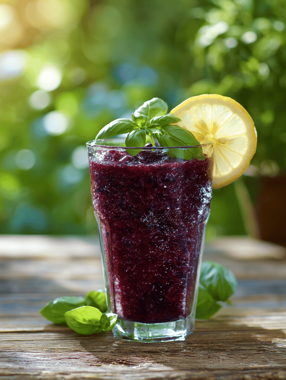 Blueberry Slushie: A Refreshing Break with a Twist of Lemon and Basil ...